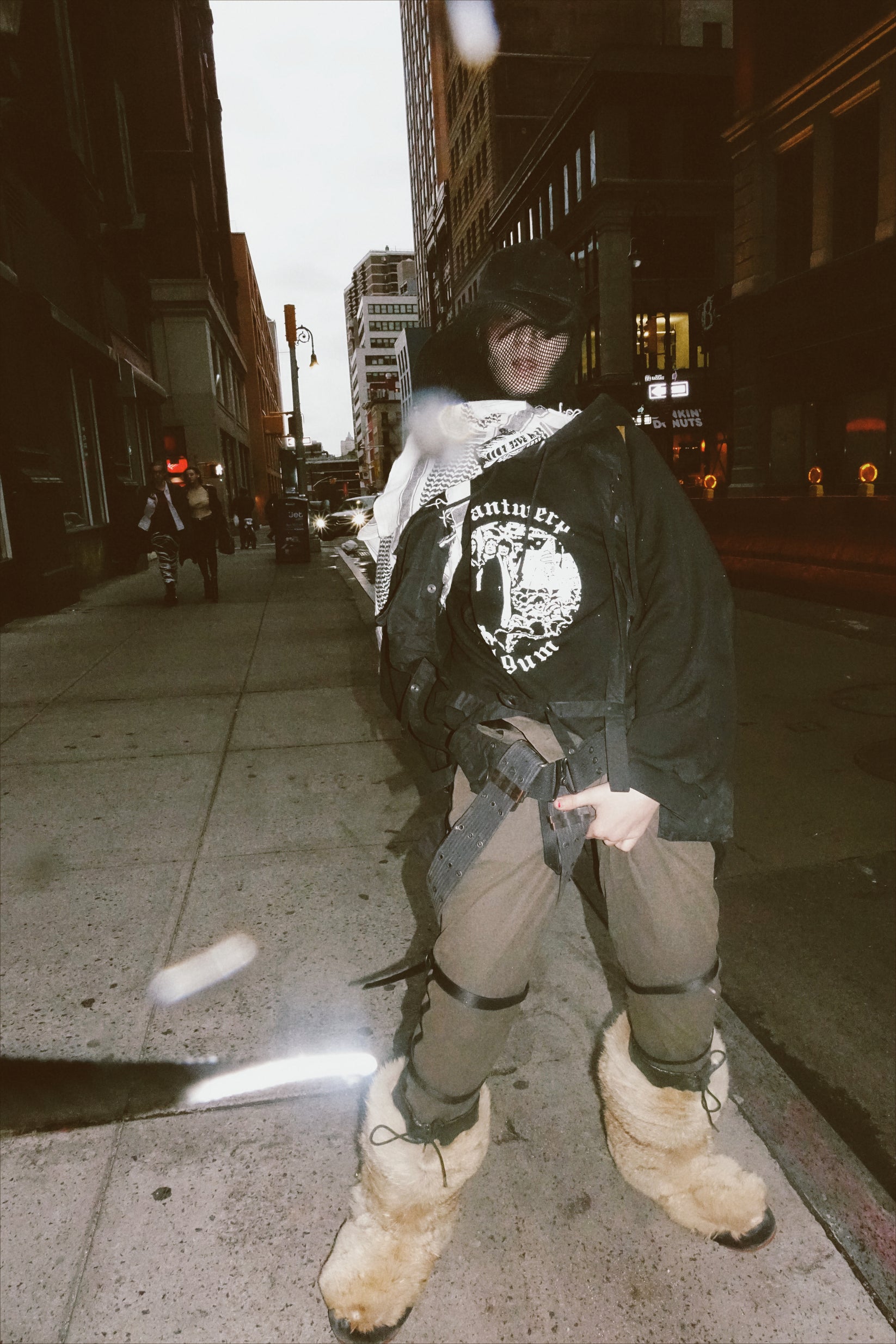 Raf Simons Autumn / Winter 2001 White Riot Riot Riot Keffiyeh Scarf ...
