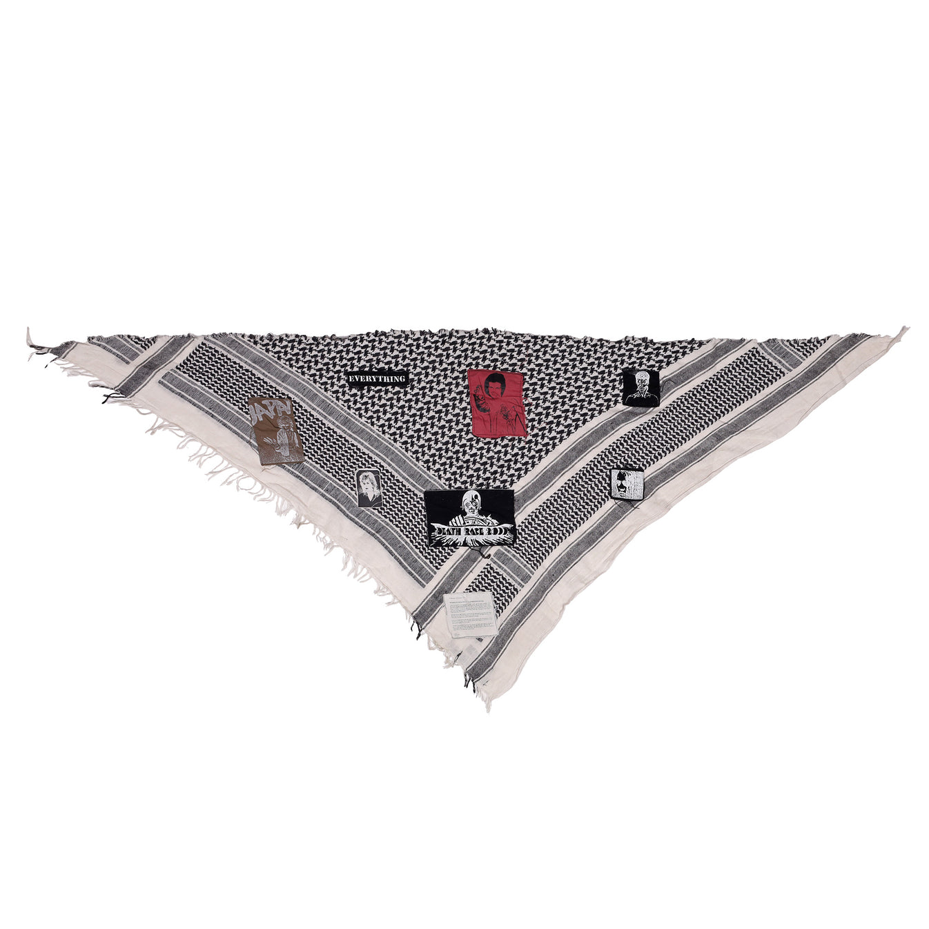 Raf Simons Autumn / Winter 2001 White Riot Riot Riot Keffiyeh Scarf ...