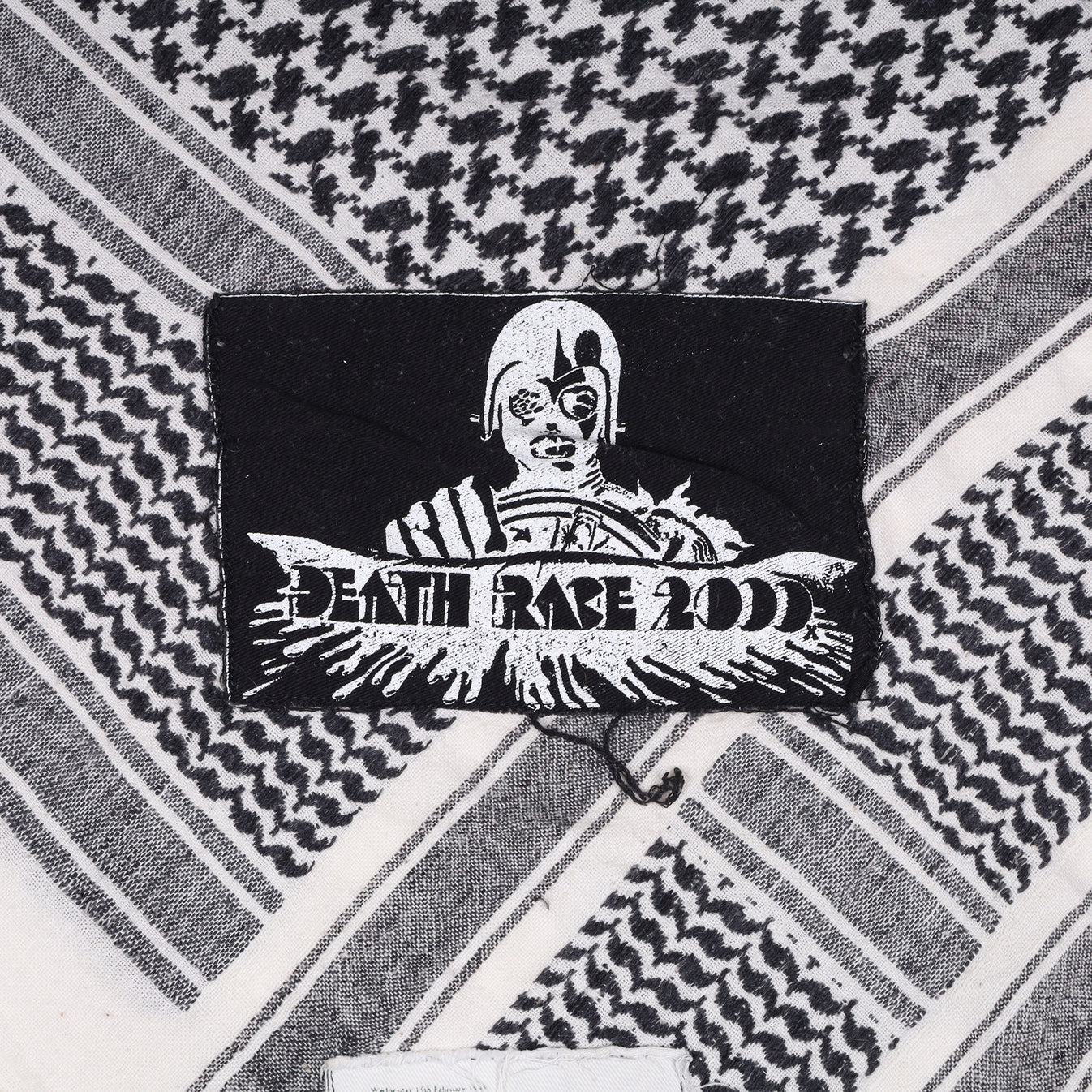 Raf Simons Autumn / Winter 2001 White Riot Riot Riot Keffiyeh Scarf ...