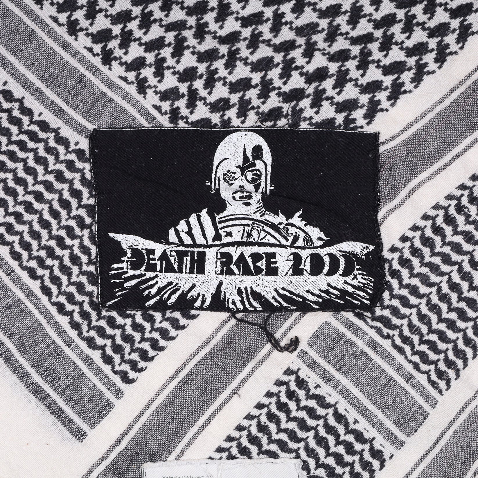 Raf Simons Autumn / Winter 2001 White Riot Riot Riot Keffiyeh Scarf ...