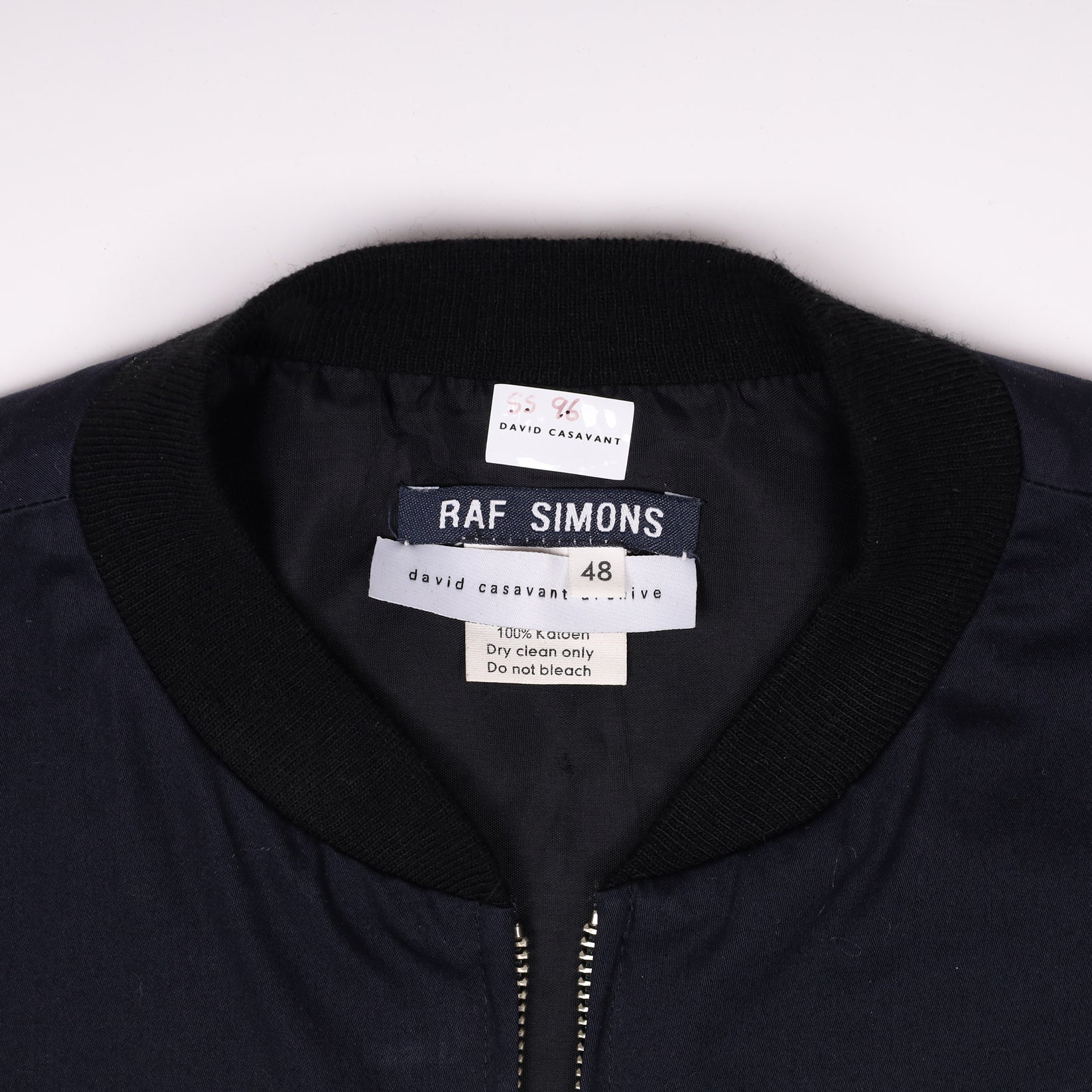 Raf Simons Spring / Summer 1996 Navy Bomber Jacket – david casavant archive