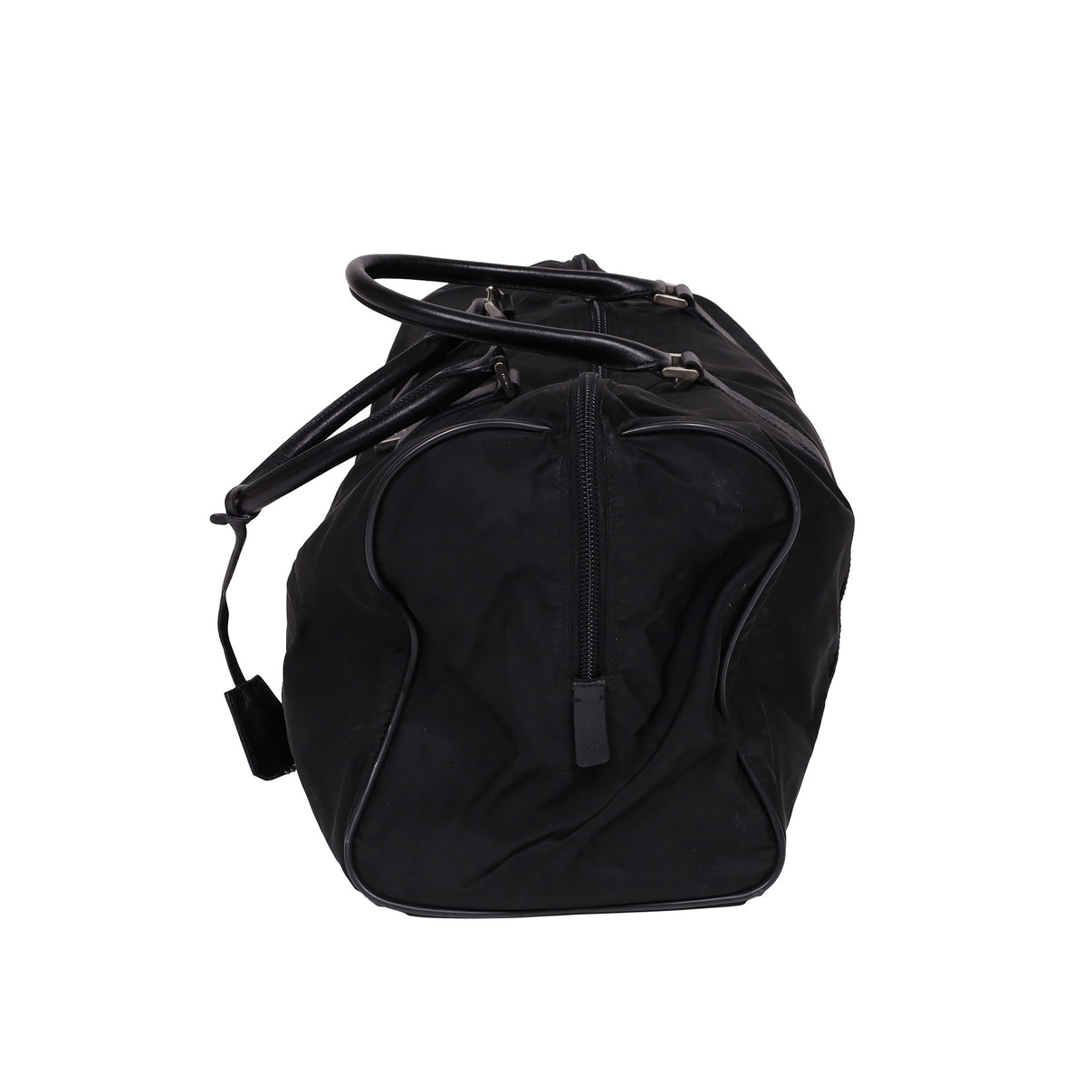 Prada Black Nylon Saffiano Leather Viaggio Duffle Bag – david casavant archive