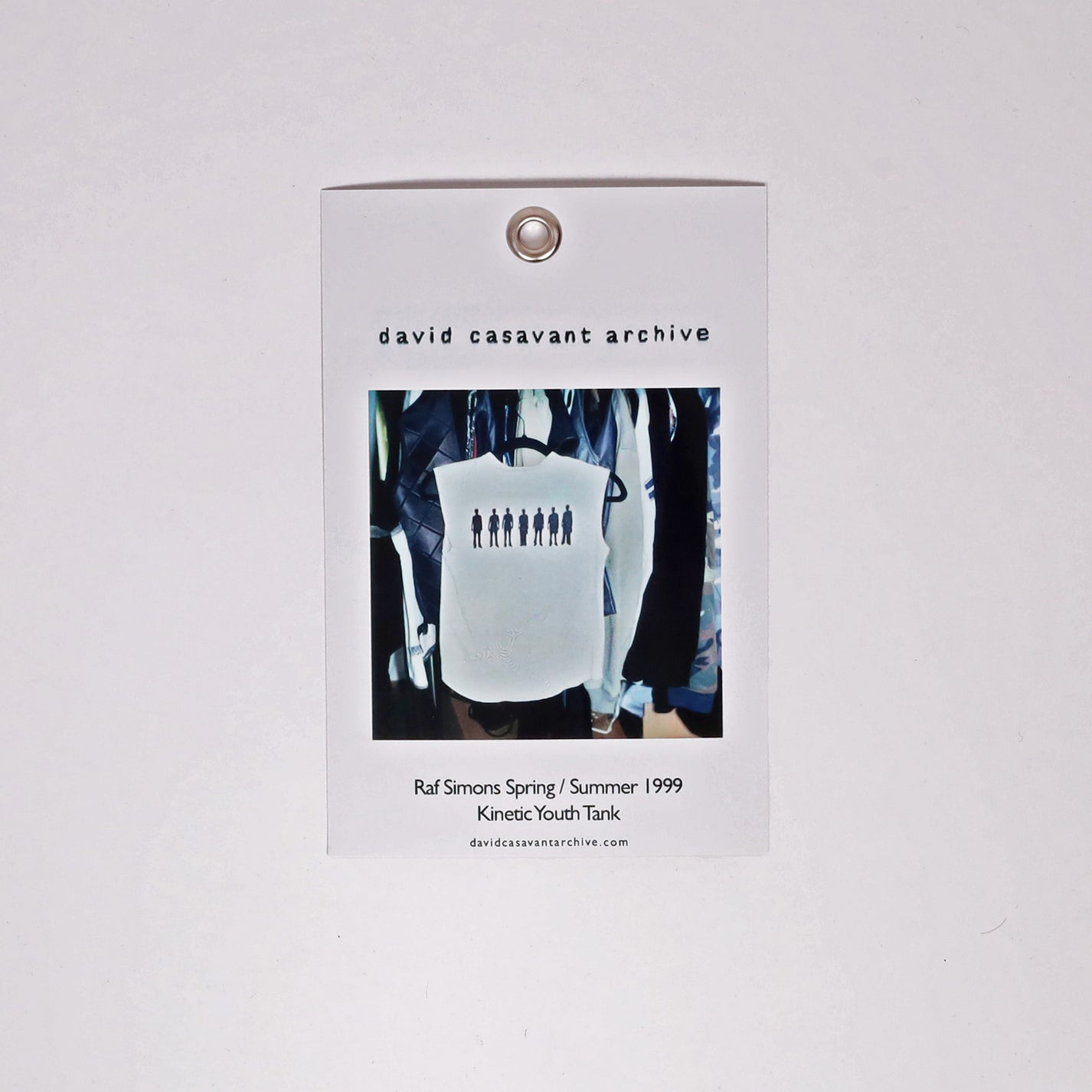 Raf Simons Spring / Summer 1999 Kinetic Youth Tank – david casavant archive