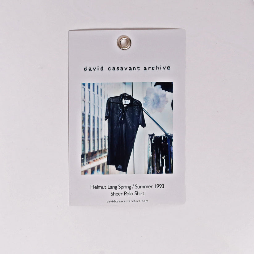 Helmut Lang Spring / Summer 1993 Sheer Polo Shirt – david casavant archive
