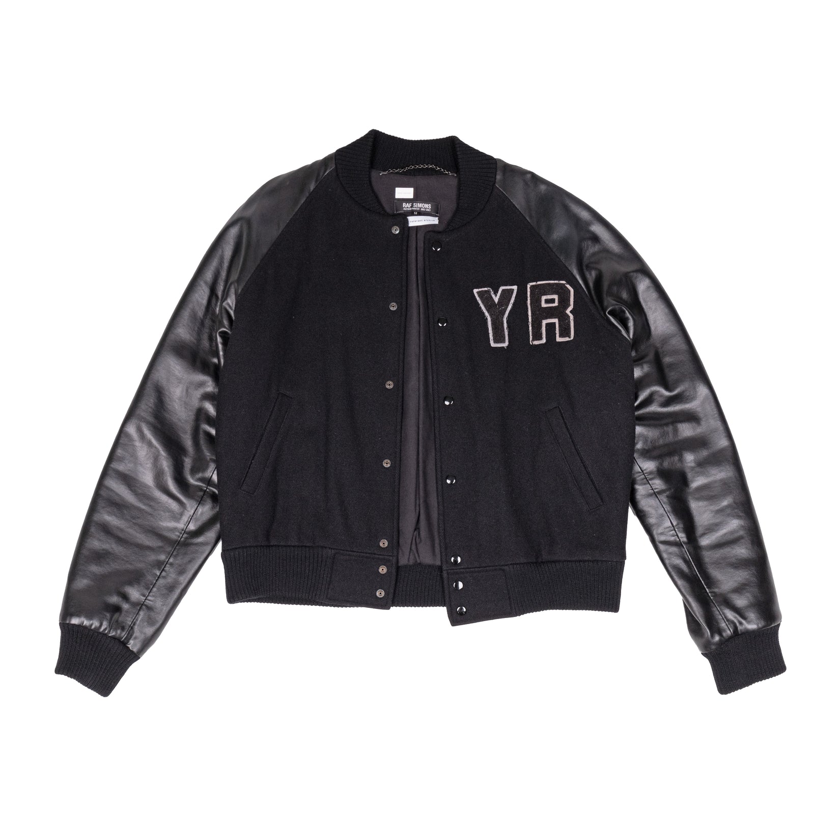 Raf Simons Autumn / Winter 2002 “Virginia Creeper” Varsity Black Lette ...