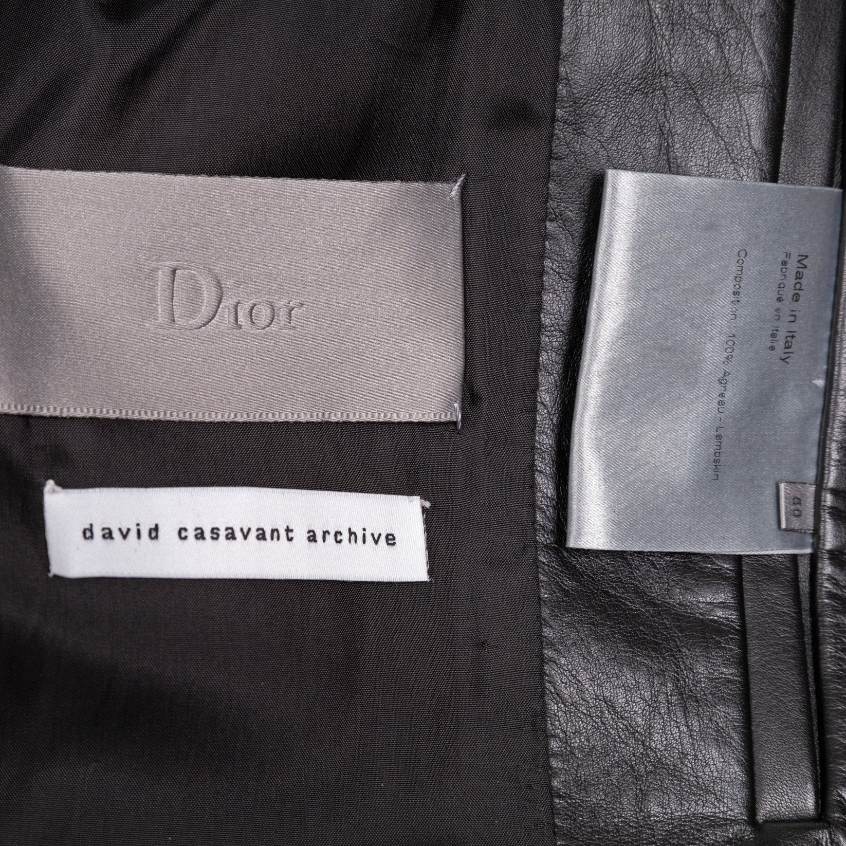 Dior Homme by Hedi Slimane Spring / Summer 2002 Black Leather Jacket ...