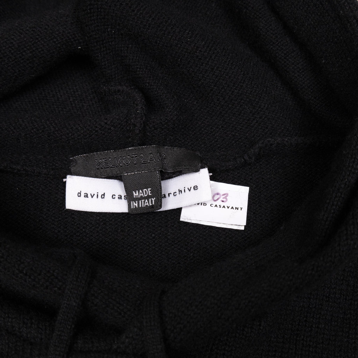 Helmut Lang Autumn / Winter 2003 Black Mohawk Hoodie – david casavant ...