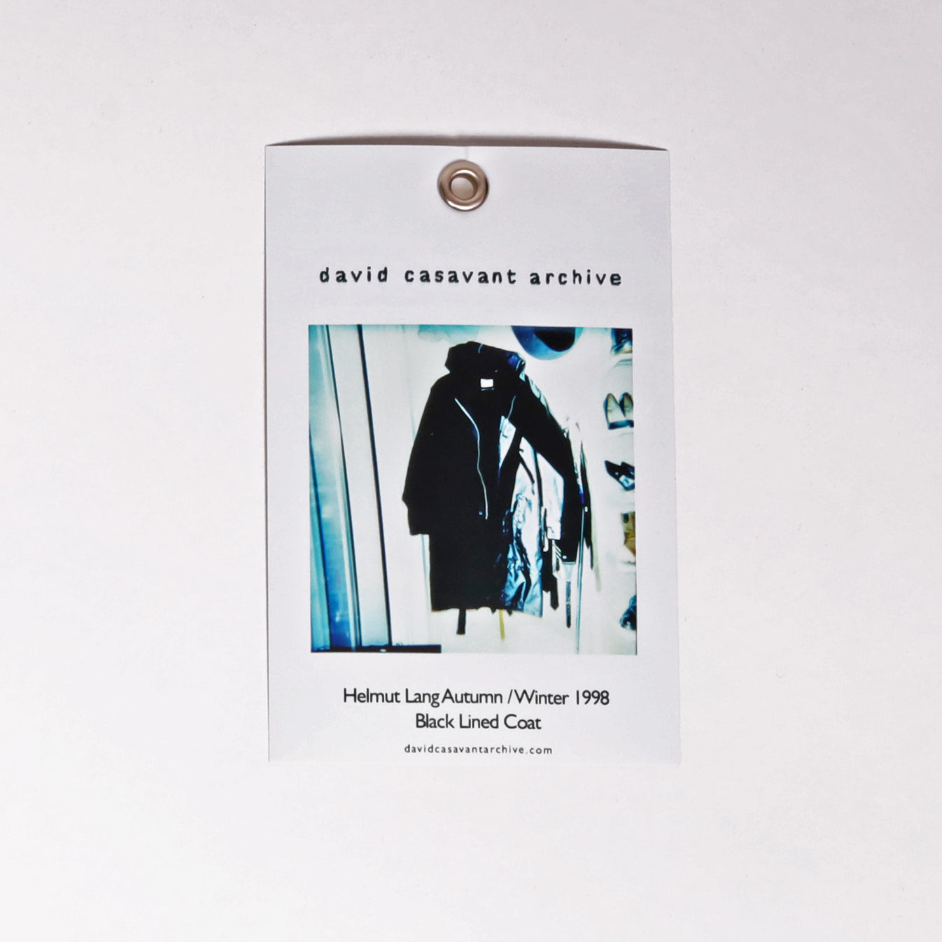Helmut Lang Autumn / Winter 1998 Black Lined Coat – david casavant archive