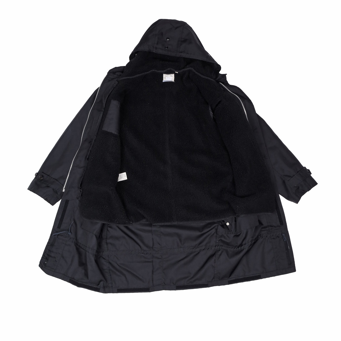 Helmut Lang Autumn / Winter 1998 Black Lined Coat – david casavant archive