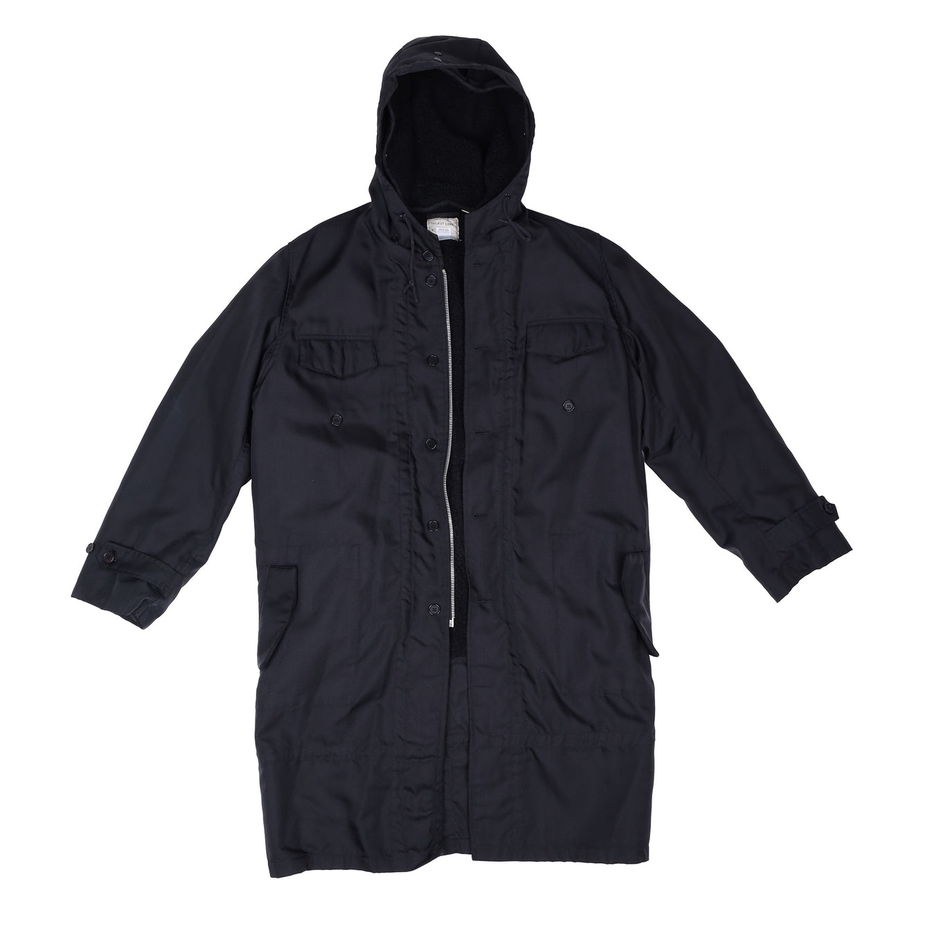Helmut Lang Autumn / Winter 1998 Black Lined Coat – david casavant archive
